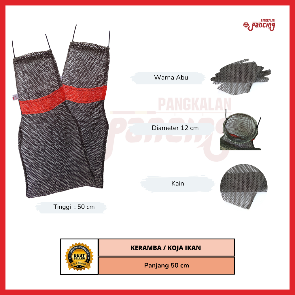 Jual KOJA POLET STRIP MERAH / KERAMBA IKAN PANJANG 50 CM | Shopee Indonesia