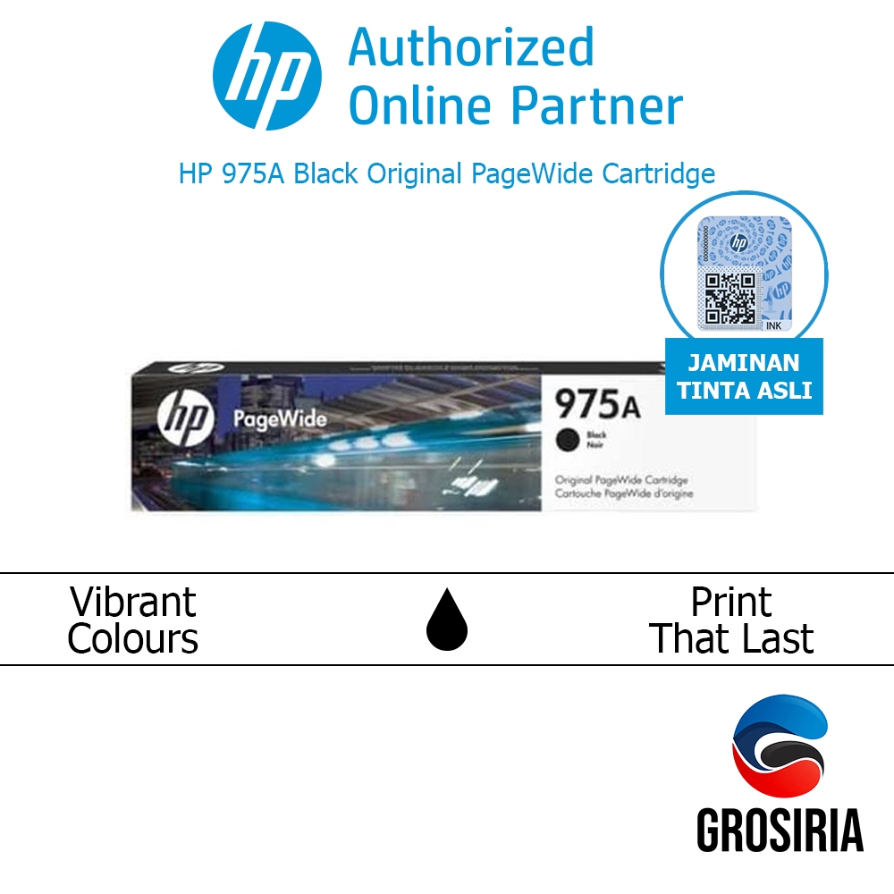 Jual Tinta HP 975A Black Original PageWide Cartridge | Shopee Indonesia