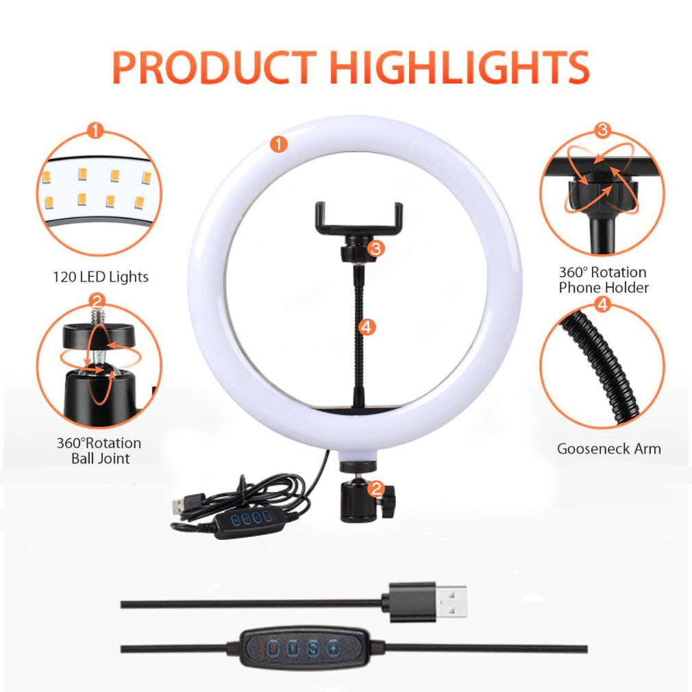 Jual Selfie Lampu Ring Light LED Tripod 20 cm | 26 cm | 30 cm Tiktok ...
