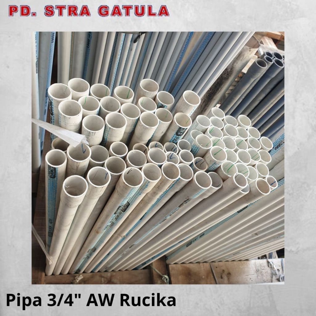Jual Pipa Air PVC 3/4" Rucika AW (1 Meter) | Shopee Indonesia