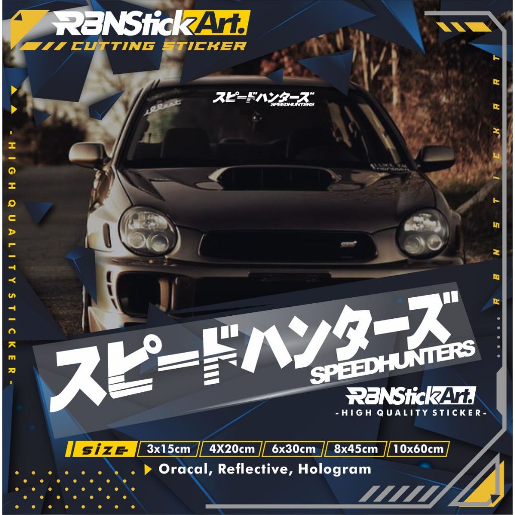 Jual CUTTING STICKER SPEEDHUNTER KANJI JDM STIKER KACA MOBIL DAN MOTOR ...