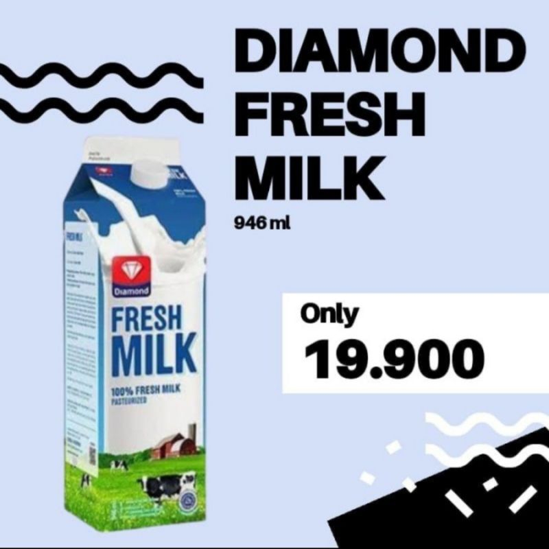 Jual Diamond Fresh Milk Plain / Dairy / Susu Diamond / Susu Segar ...