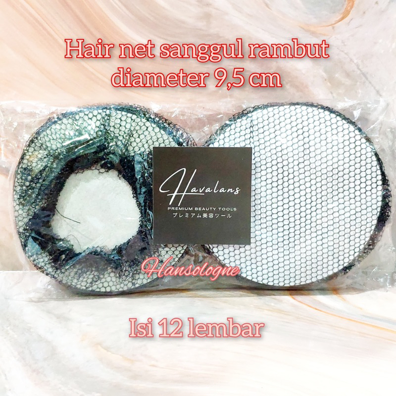 Jual hair net sanggul rambut harnet kecil isi 12 pcs havalans | Shopee ...