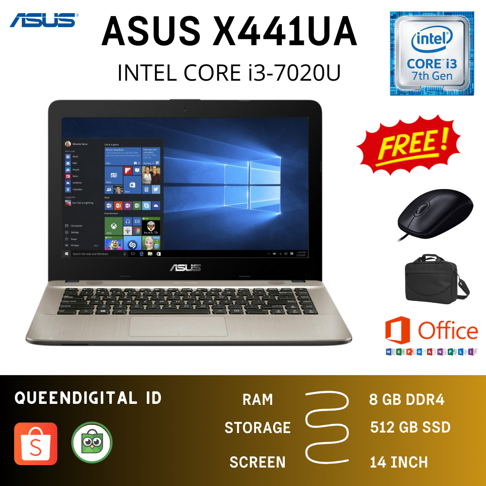 Jual ASUS X441U | INTEL CORE i3-7020U | 8GB RAM | SSD 512GB | 14 INCH ...