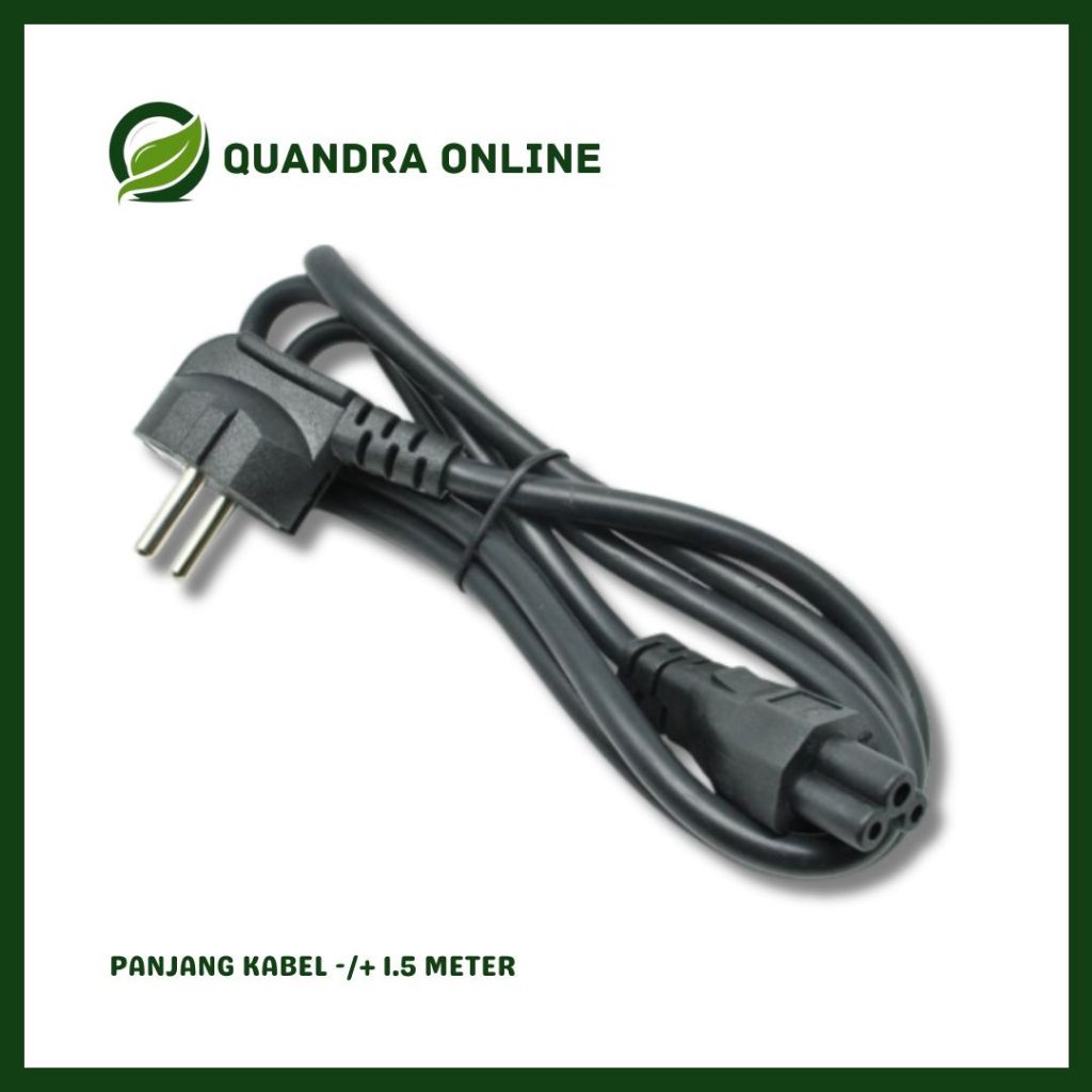 Jual Kabel Power Adapter/Charger Laptop -/+ 1.5 Meter | Shopee Indonesia