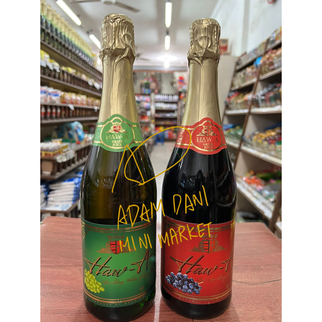 Jual HAW A SPARKLING RED GRAPE JUICE / WHITE GRAPE JUICE / MINUMAN JUS ANGGUR SODA 750 ml ...