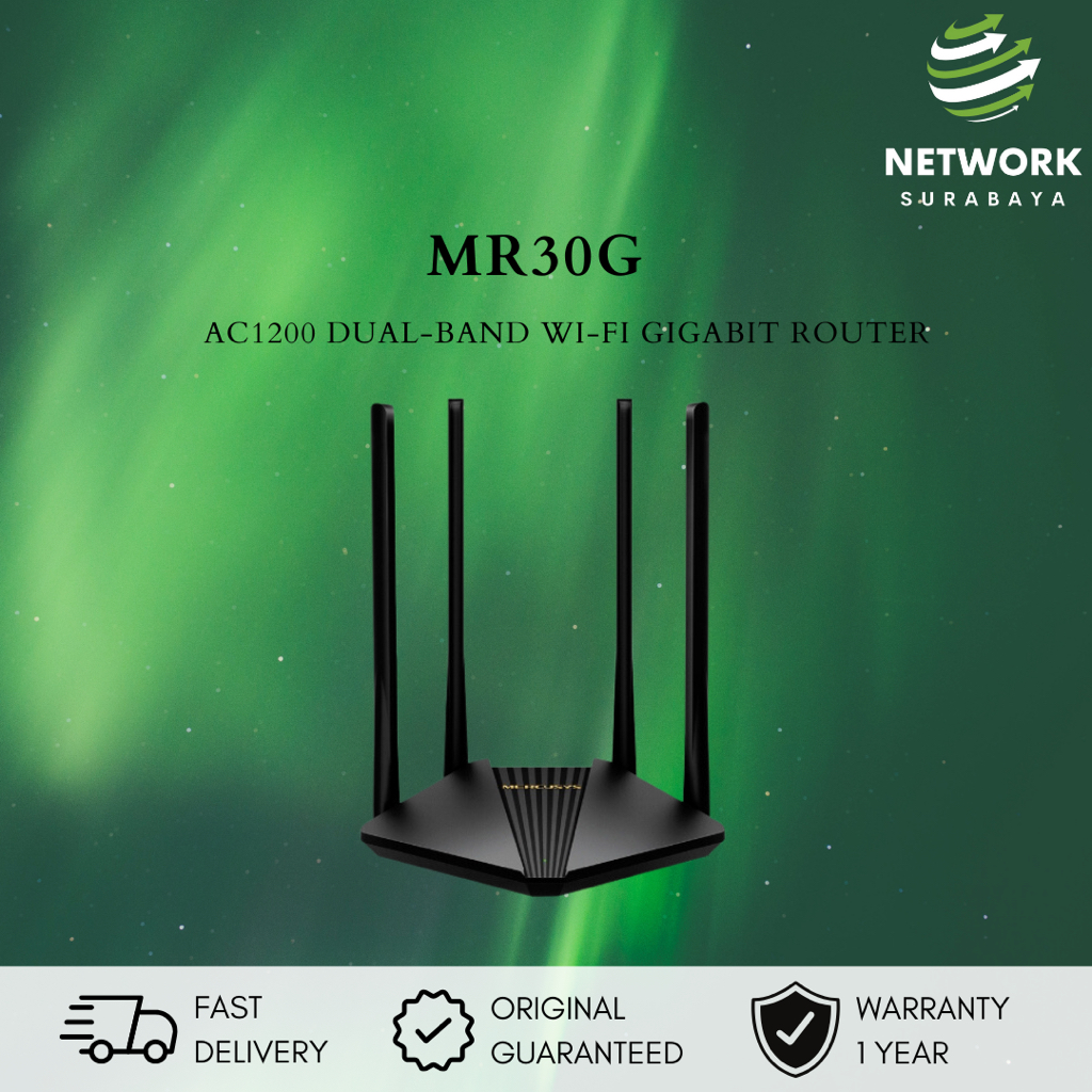 Jual MERCUSYS MR30G AC1200 Wireless Dual Band Gigabit Router | Shopee ...