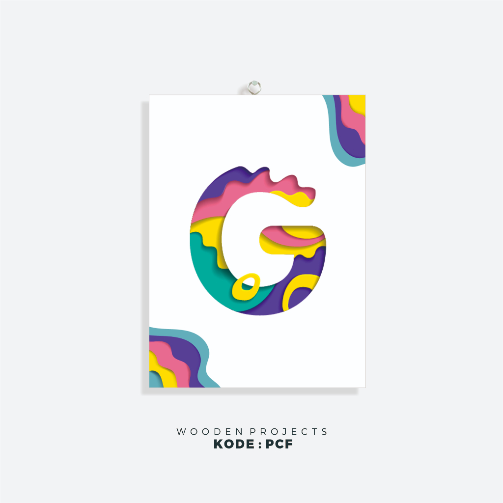 Jual Wooden Projects Walldecor Alfabet Cute Paper Cut Hiasan Dinding ...