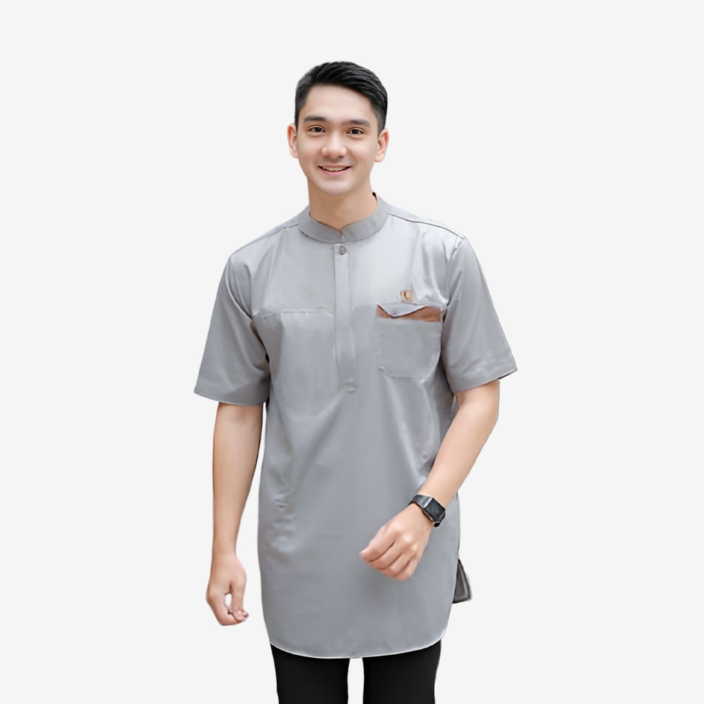 Jual BARS CLOTH.CO Baju Koko Pria Dewasa Lengan Pendek Kurta Zaini ...