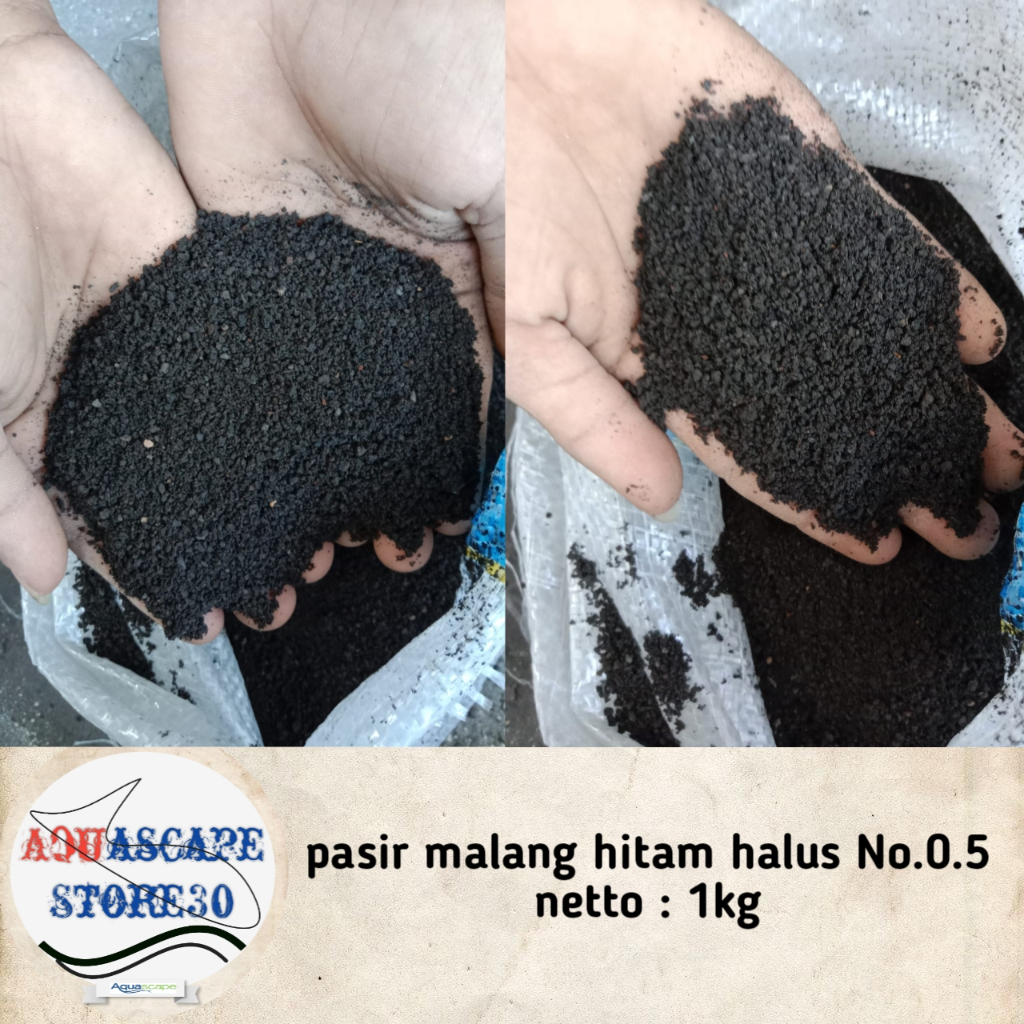Jual pasir malang hitam halus 0.5 grade A pekat 1kg / pasir malang ...