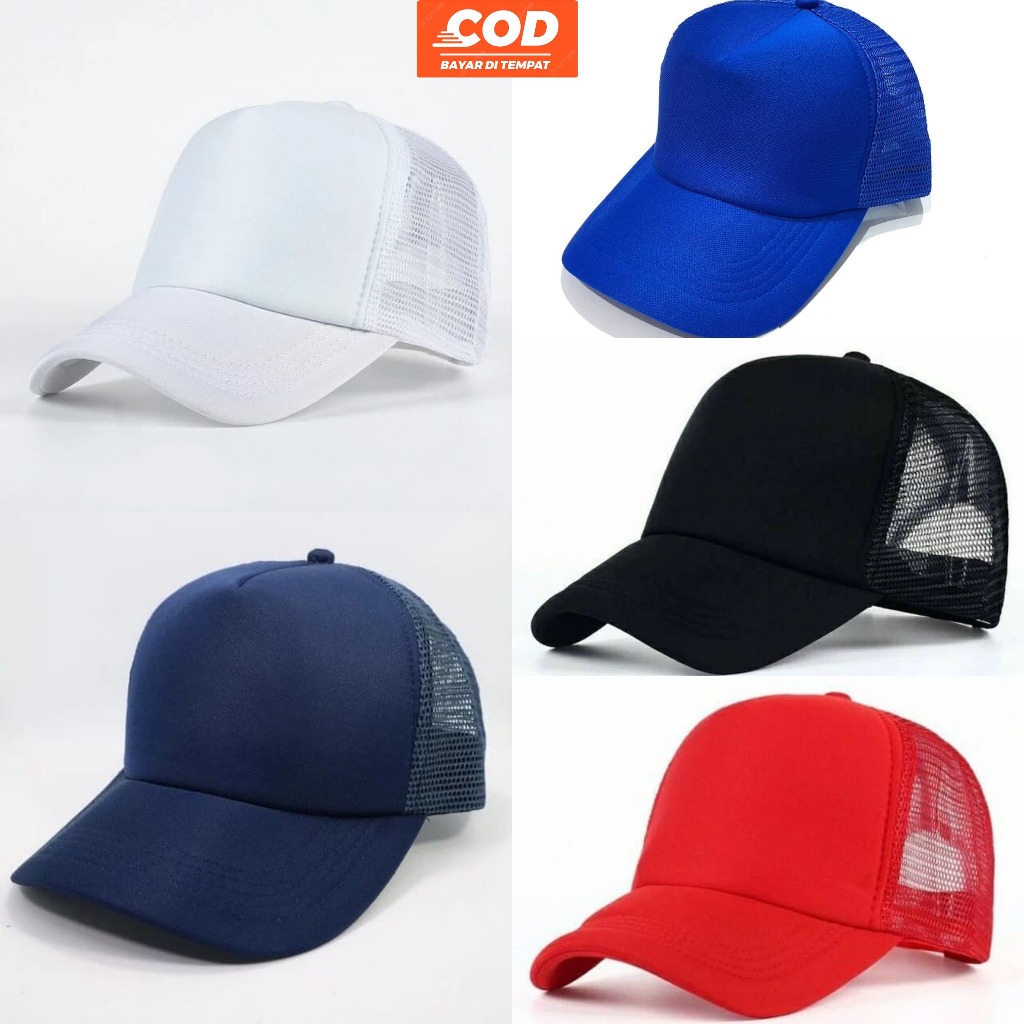 Jual TOPI JARING POLOS / TOPI JARING TRUCKER HAT UNISEX OUTDOOR 1/ TOPI ...