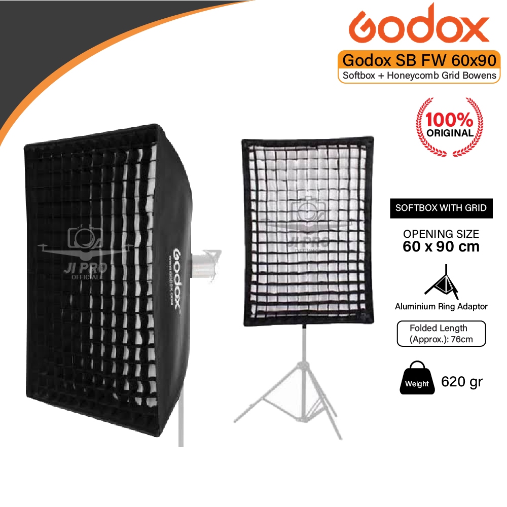 Jual Godox SB FW 60x90 Softbox + Honeycomb Grid Bowens Mount | Shopee ...