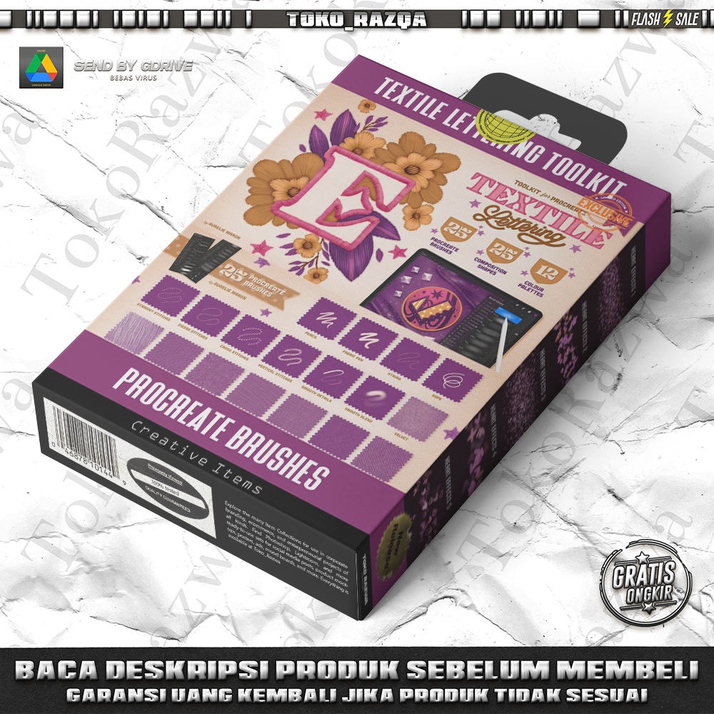 Jual 141023 - Textile Lettering Toolkit - Procreate Brushes | Shopee ...