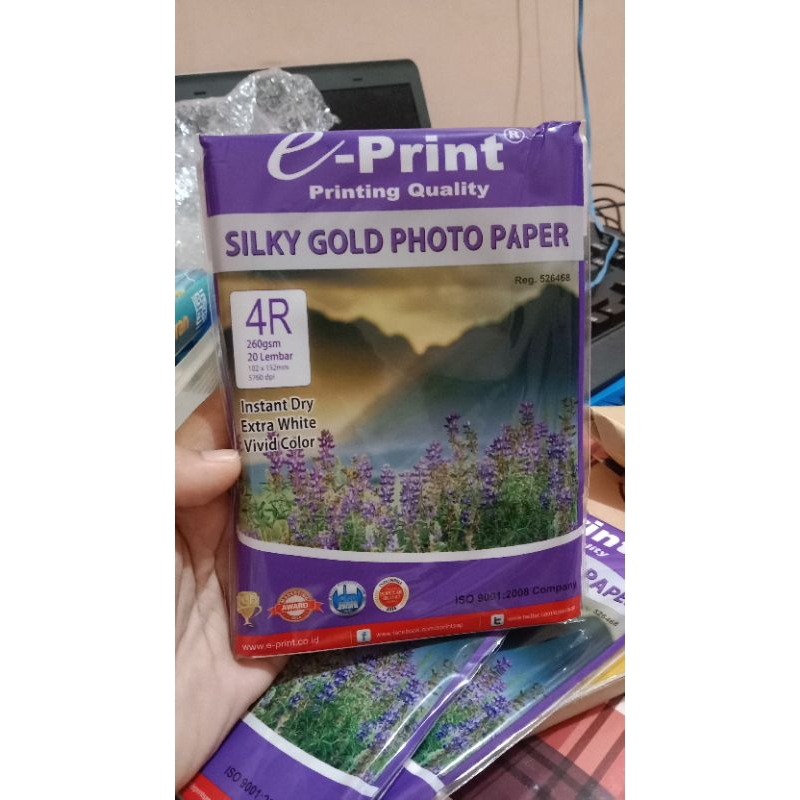 Jual Kertas Foto 4R Silky Doff 260 gsm isi 20 Lembar / Photo Paper ...