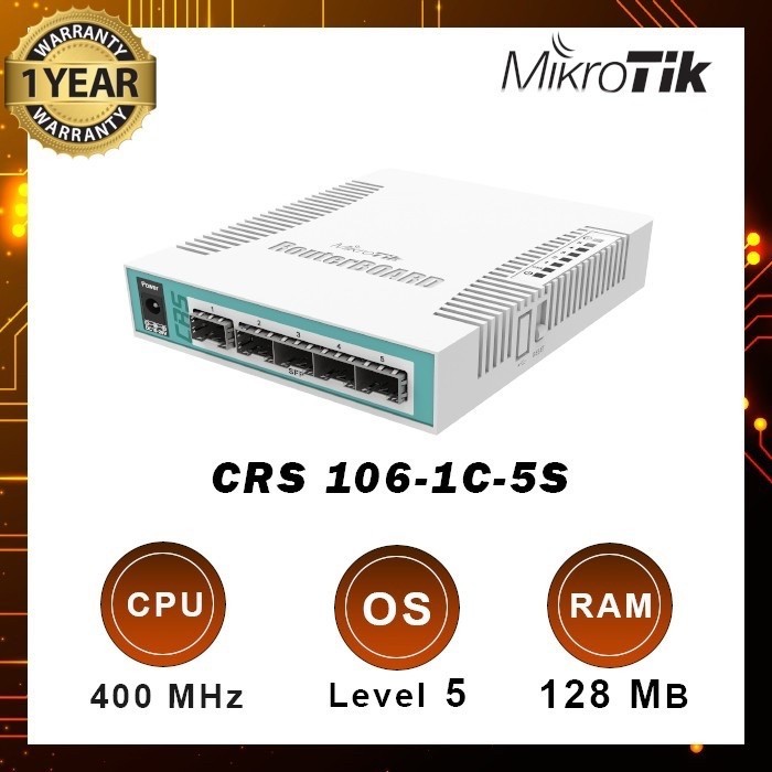 Jual MikroTik CRS 106 1C 5S ( CRS106-1C-5S ) | Shopee Indonesia