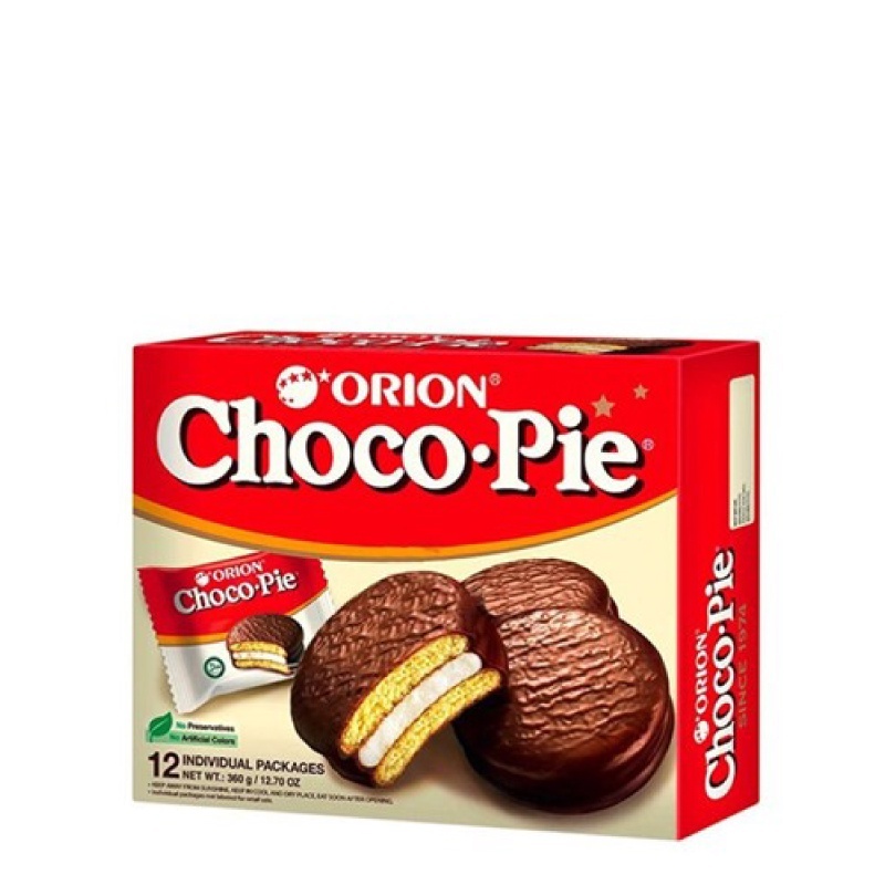 Jual DELFI ORION CHOCO PIE ORIGINAL 12p 360 GRAM 1 BOX ISI 8 / COKLAT BISKUIT | Shopee Indonesia