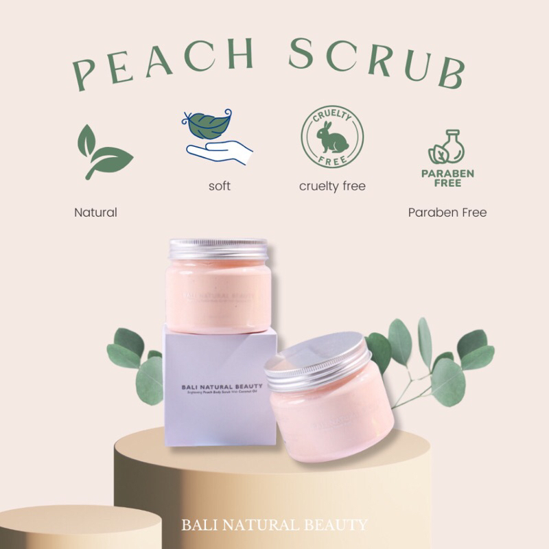 Jual Bali Natural Beauty Brightening Peach Scrub | Shopee Indonesia