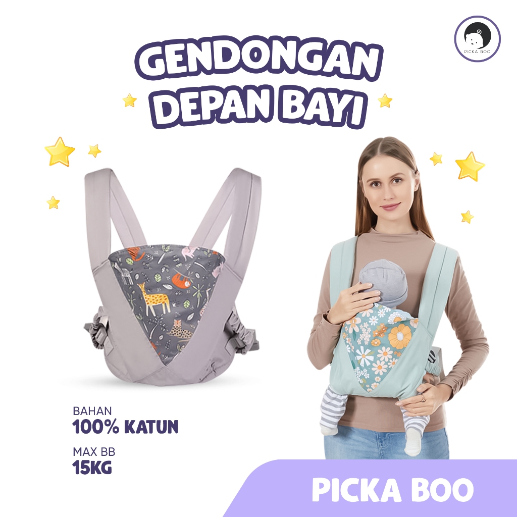 Jual PICKA BOO Mshape Gendongan Bayi Depan Premium | Shopee Indonesia