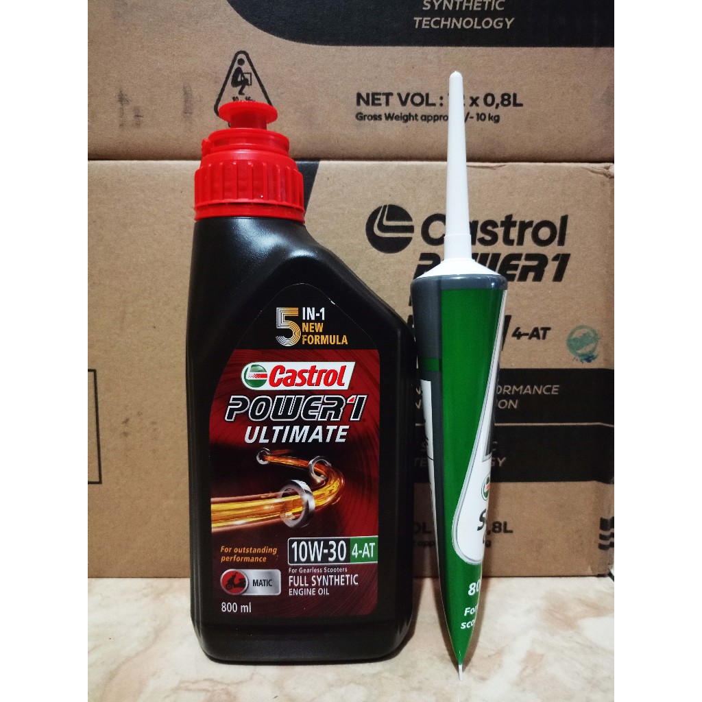 Jual PAKET OLI MESIN Castrol Ultimate 10w-30 800ml DAN GARDAN GEAR ...