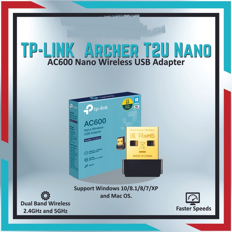 Jual TP-LINK ARCHER T2U NANO AC600 NANO USB WIRELESS ADAPTER | Shopee ...