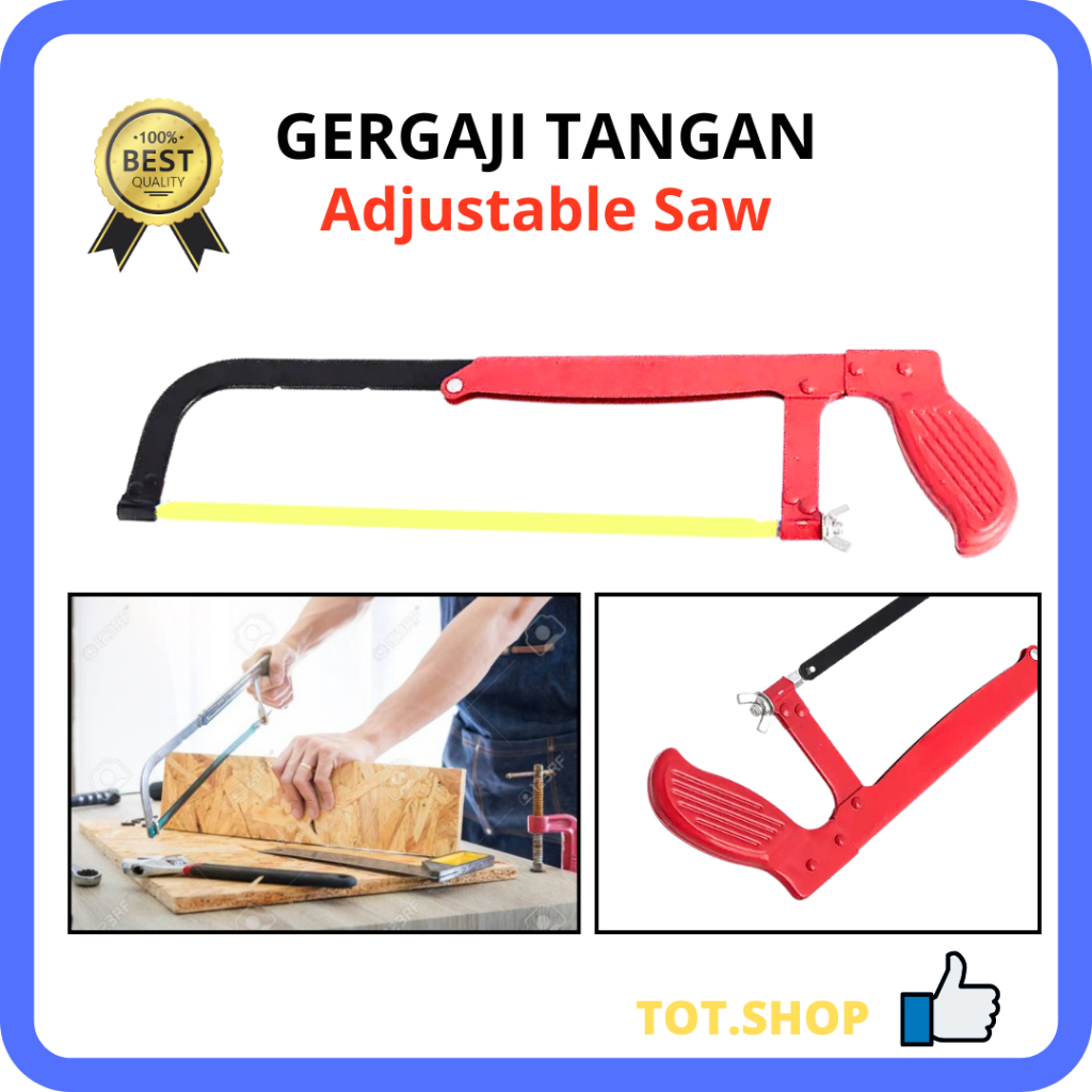 Jual Gergaji Tangan Adjustable Saw Gagang Gergaji Besi Stang Geraji ...