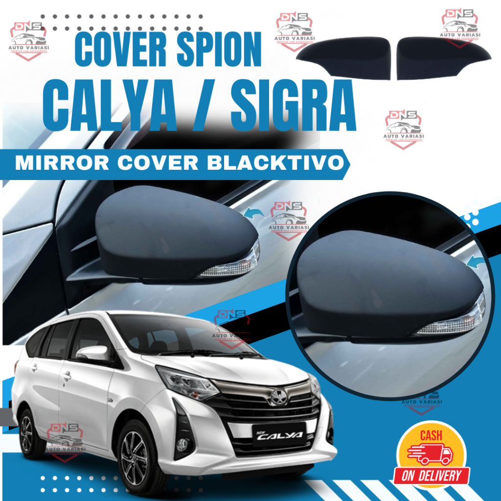 Jual Cover Spion Calya / Sigra Mirror Cover Blacktivo Premium Grade A ...