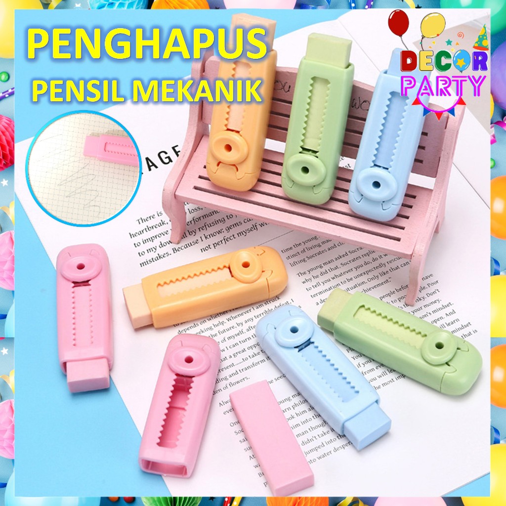Jual DP Penghapus Mekanik Warna Pastel Lucu Penghapus Pensil Dorong ...