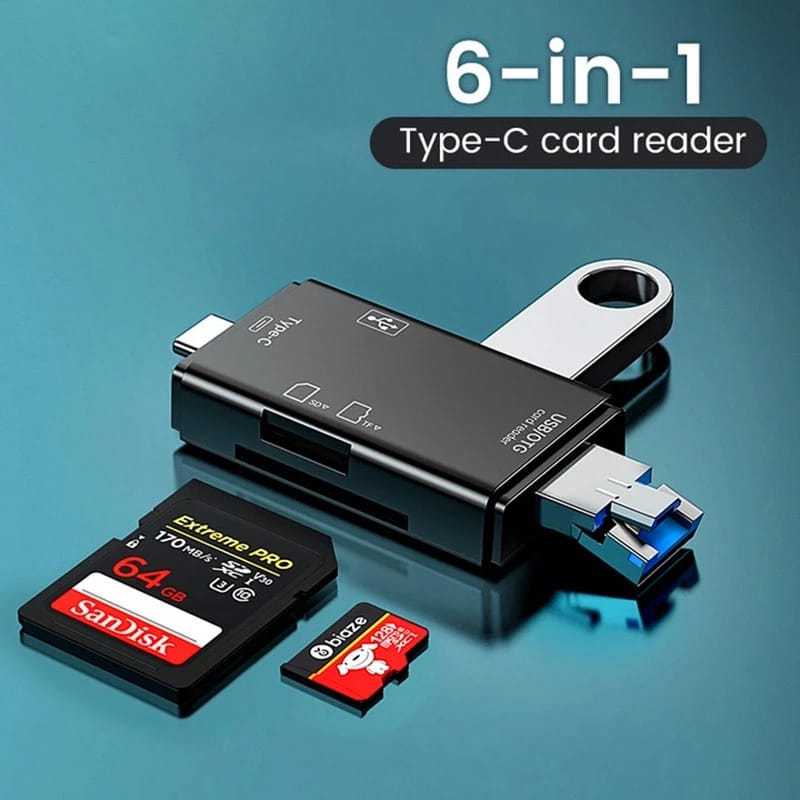 Jual CARD READER ORIGINAL USB+OTG 6IN1 OR-11 PLUS PACK | Shopee Indonesia
