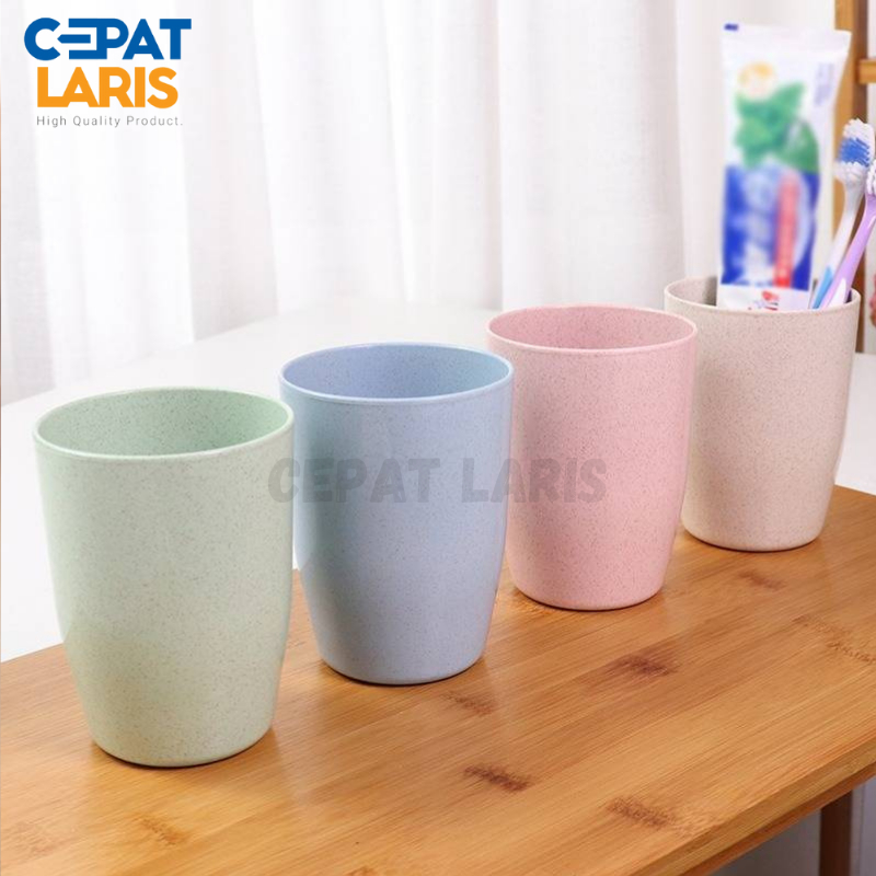 Jual CL Gelas Wheat Straw Kopi Mug Cangkir Gelas Gandum Kokoh Gelas ...