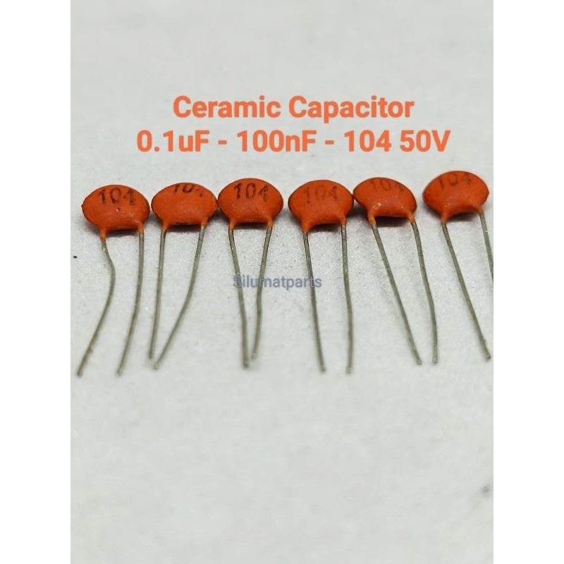 Jual 0.1uF 100nF 104 50V Ceramic Capacitor Keramik Kapasitor Capasitor / Capacitor Ceramic 104 ...