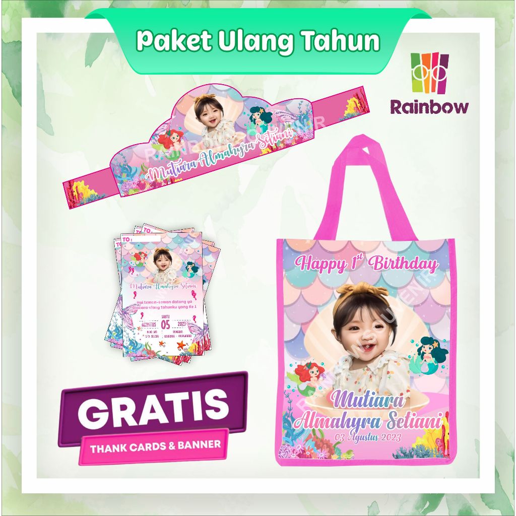 Jual PAKET ULANG TAHUN (TAS MUAT BOX KFC) / Tas Topi undangan / Paket ...