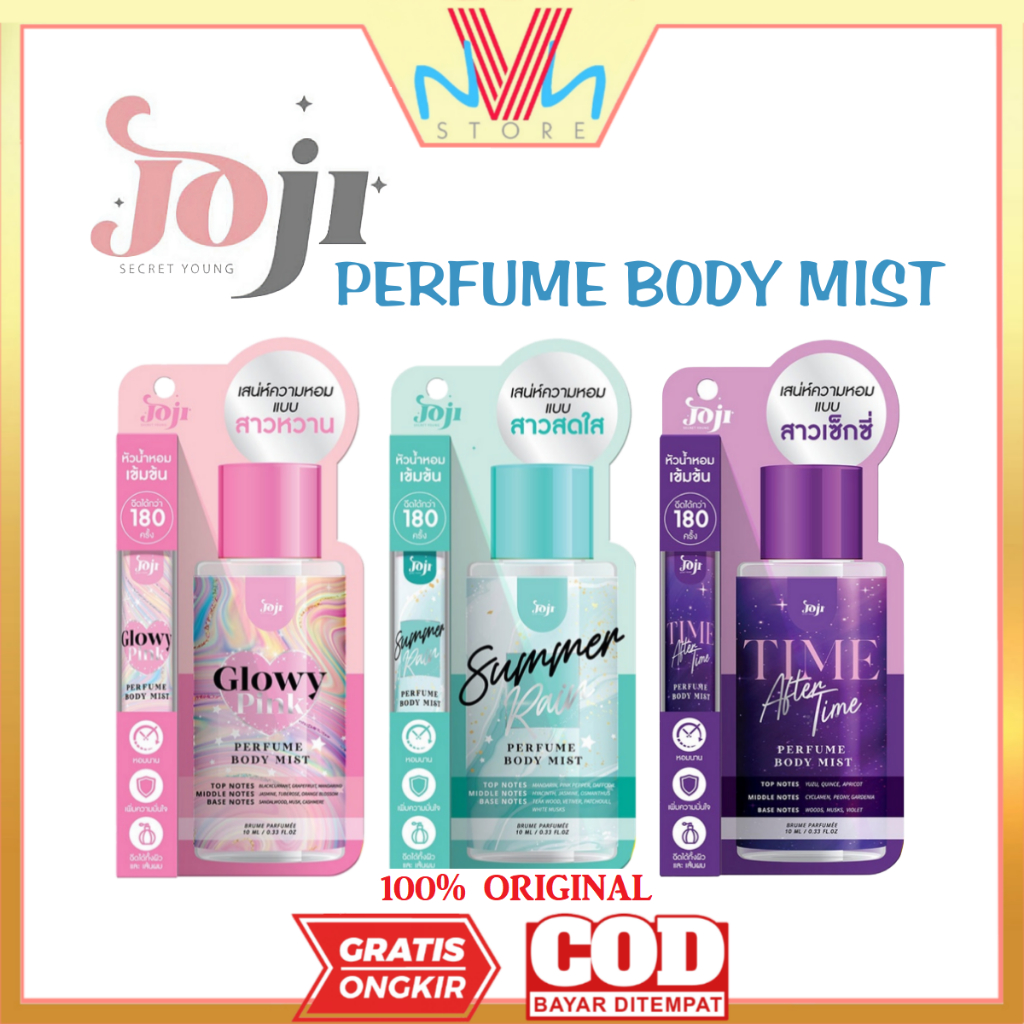 Jual JOJI SECRET YOUNG PERFUME BODY MIST 10ml - GLOWY PINK - SUMMER RAIN - TIME AFTER TIME ...