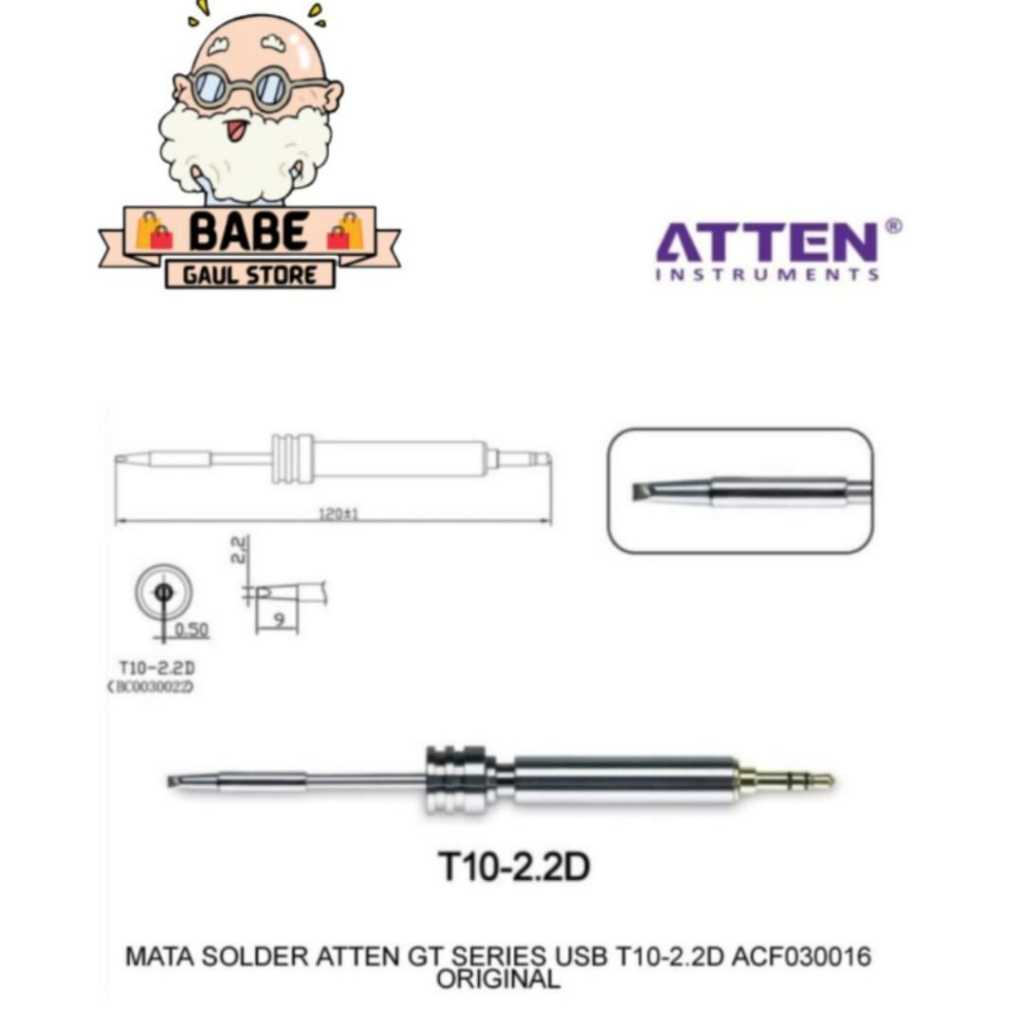 Jual MATA SOLDER ATTEN GT SERIES USB T10-2.2D ACF030016 ORI | Shopee Indonesia