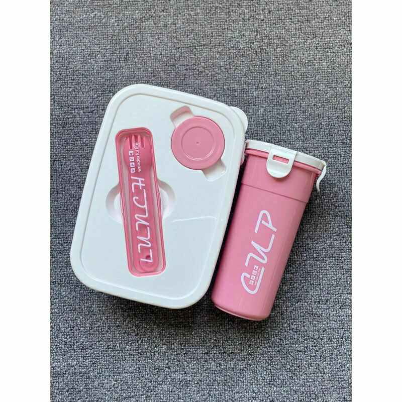 Jual LUNCH BOX 6007 - lunch box with water bottle - kotak bekal makan ...