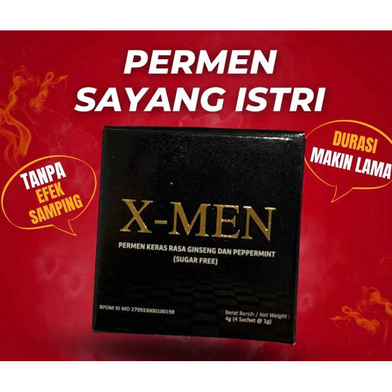 Jual XMEN permen obat kuat penambah stamina pria dewasa tahan lama 100% ber BPOM | Shopee Indonesia