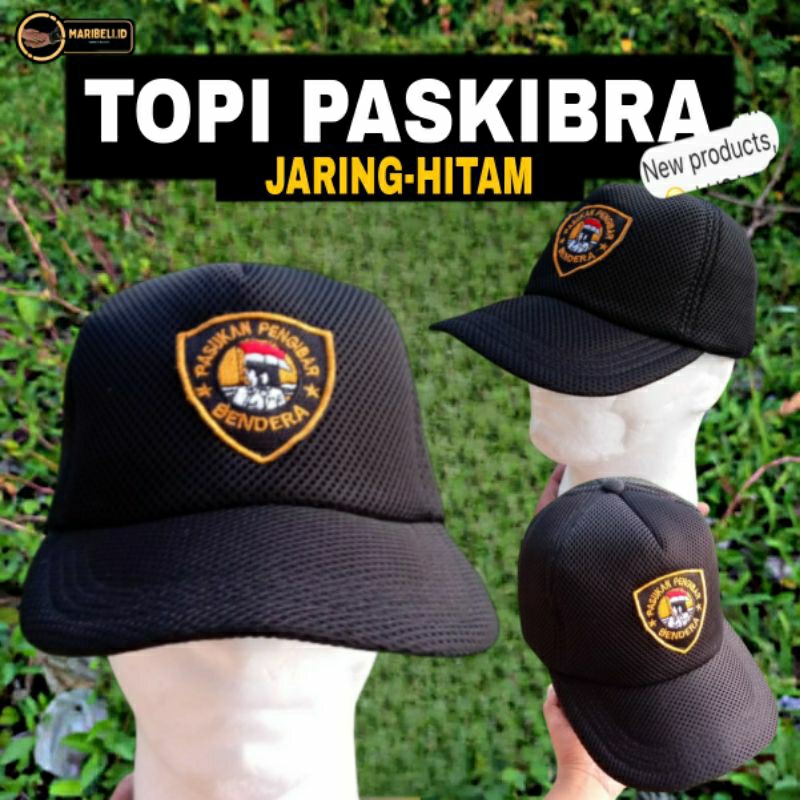 Jual TOPI PASKIBRA PENGIBAR BENDERA JARING HITAM | Shopee Indonesia