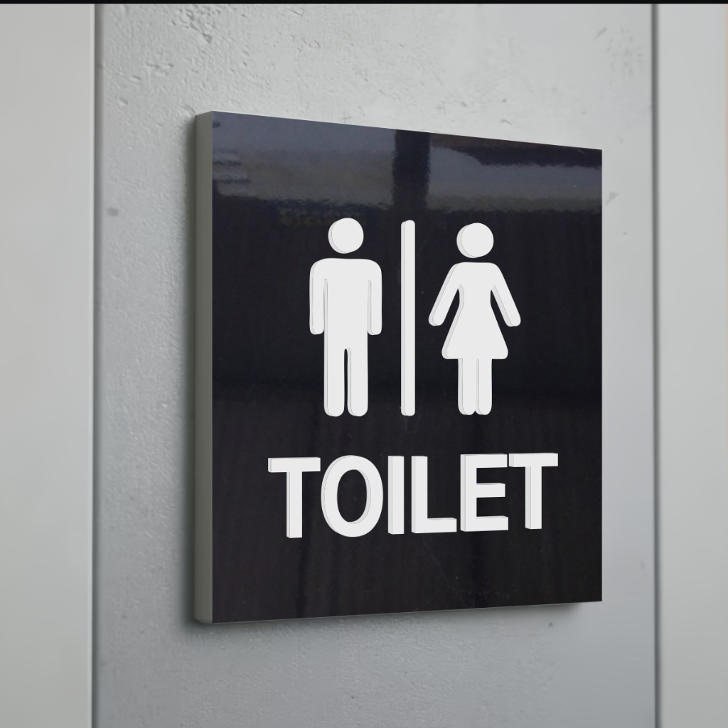 Jual sign system toilet - papan tanda area toilet - wall sign system ...