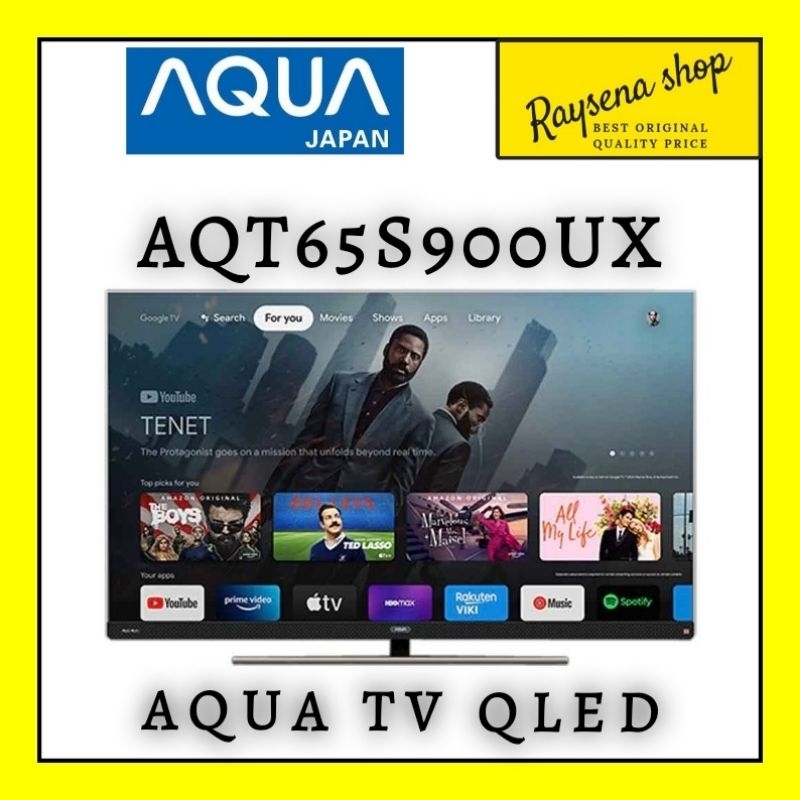Jual AQUA AQT65S900UX LED TV QLED 65 INCH GOOGLE TV 65S900UX 65S900 ...