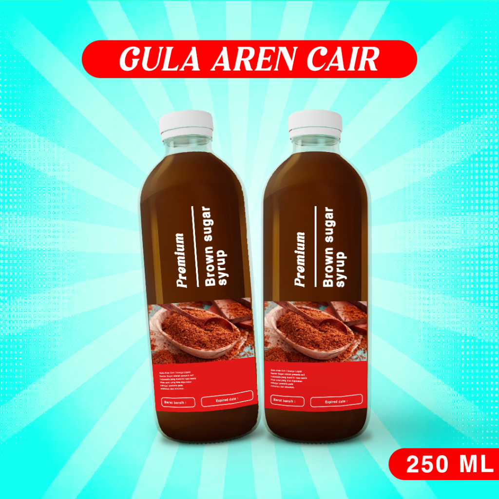 Jual GULA AREN CAIR 250ML / BROWN SUGAR CAIR PREMIUM / BROWN SUGAR BOBA ...