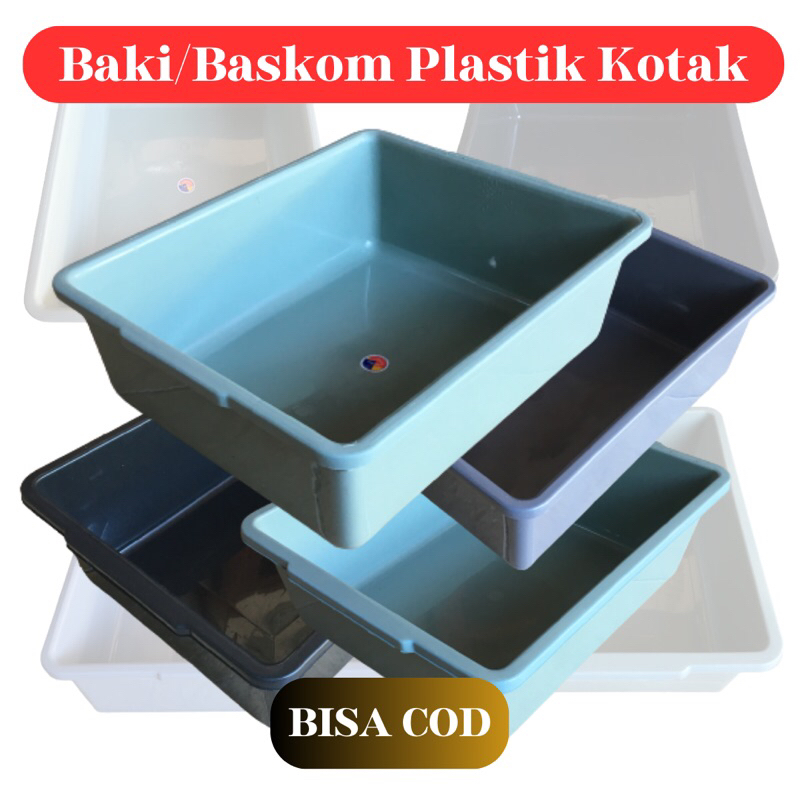 Jual KOTAK PLASTIK / BAKI PLASTIK [12pcs] / BASKOM KOTAK MURAH | Shopee ...