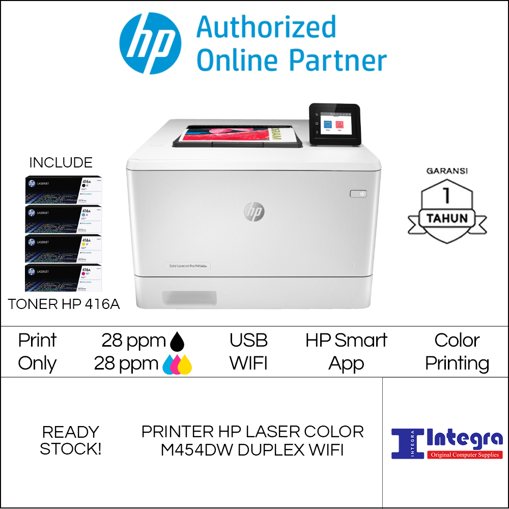 Jual Printer HP Color LaserJet Pro M454DW | 454DW Duplex Wifi (W1Y45A ...