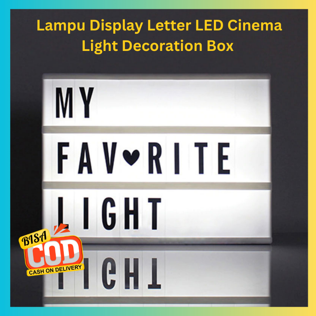 Jual Lampu Display Letter LED Cinema Light Decoration Box | Shopee ...