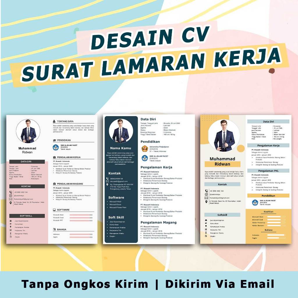 Jual Desain CV dan Surat lamaran Kerja | Curriculum Vitae | Resume ...
