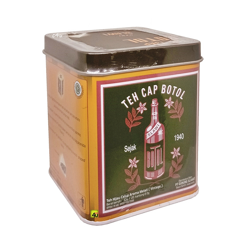Jual Teh Cap Botol VINTAGE - Teh Hijau Melati Celup - KALENG | Shopee ...