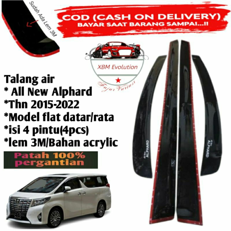 Jual Talang air mobil Alphard gen 3/All New 2015-2021 model flat datar ...