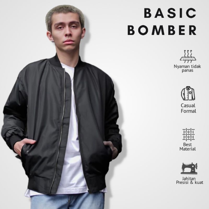Jual Jaket Bomber Basic Premium Original | Shopee Indonesia