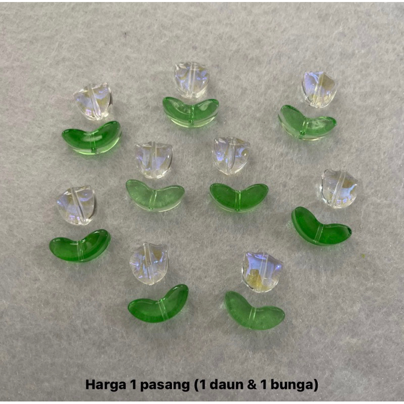 Jual Manik Bunga Tulip (1 pasang isi 1 daun & 1 bunga) | Shopee Indonesia