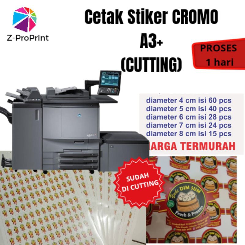 Jual CETAK Sticker CROMO A3+ (kiss cutting) | Shopee Indonesia