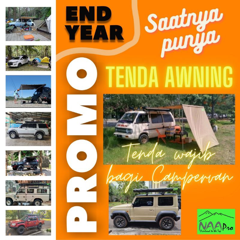 Jual Zahara Awning Car 200x250 cm + Ext. 200x140 cm. Bahan Premium ...