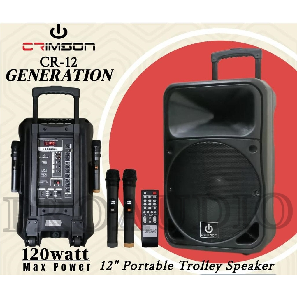 Jual SPEAKER PORTABLE MEETING WIRELESS CRIMSON 12 INCH GENERATION CR 12 ...